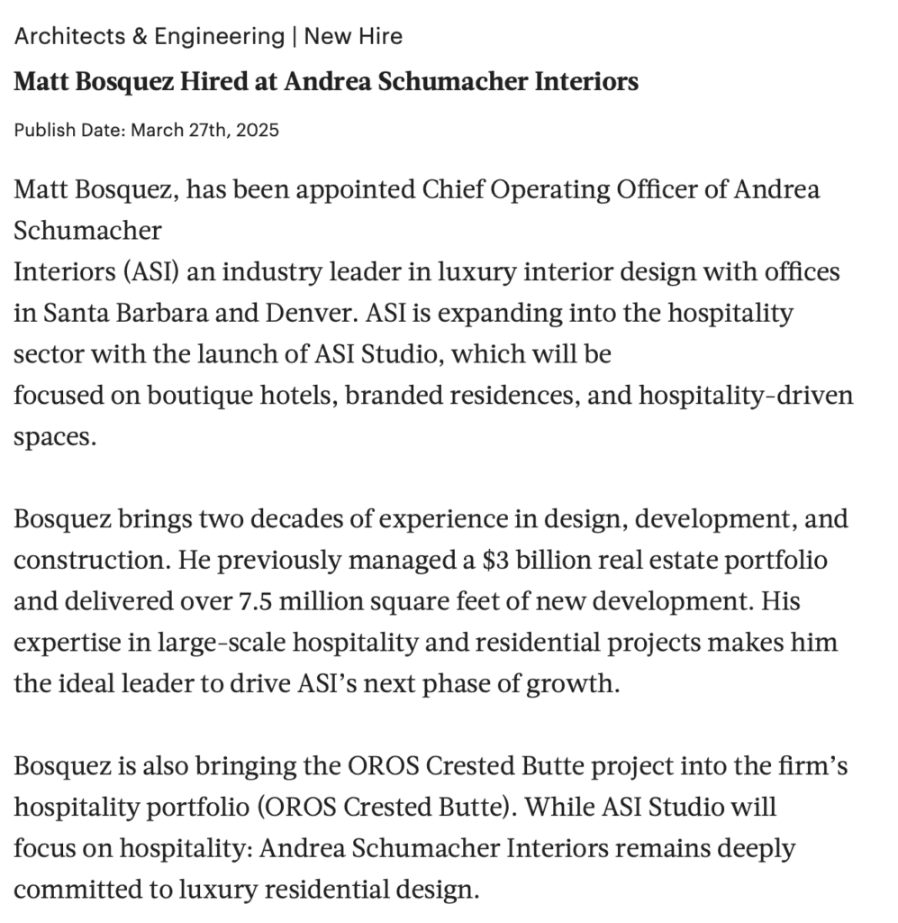 Matt Bosquez | People on the Move — Denver Business Journal